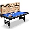 SereneLife 6-Ft Folding Pool Table - Best in Stability - Steel Frame ...