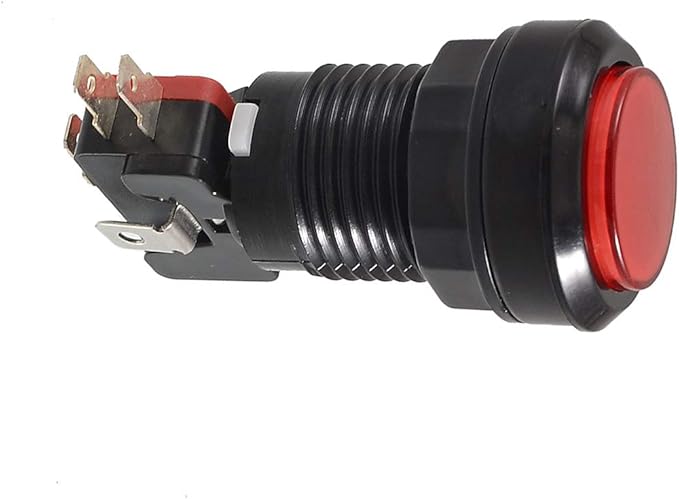 Amazon.com: Aexit DC 12V Switches Red Neon Light 24mm Thread Dia 5 Pins ...