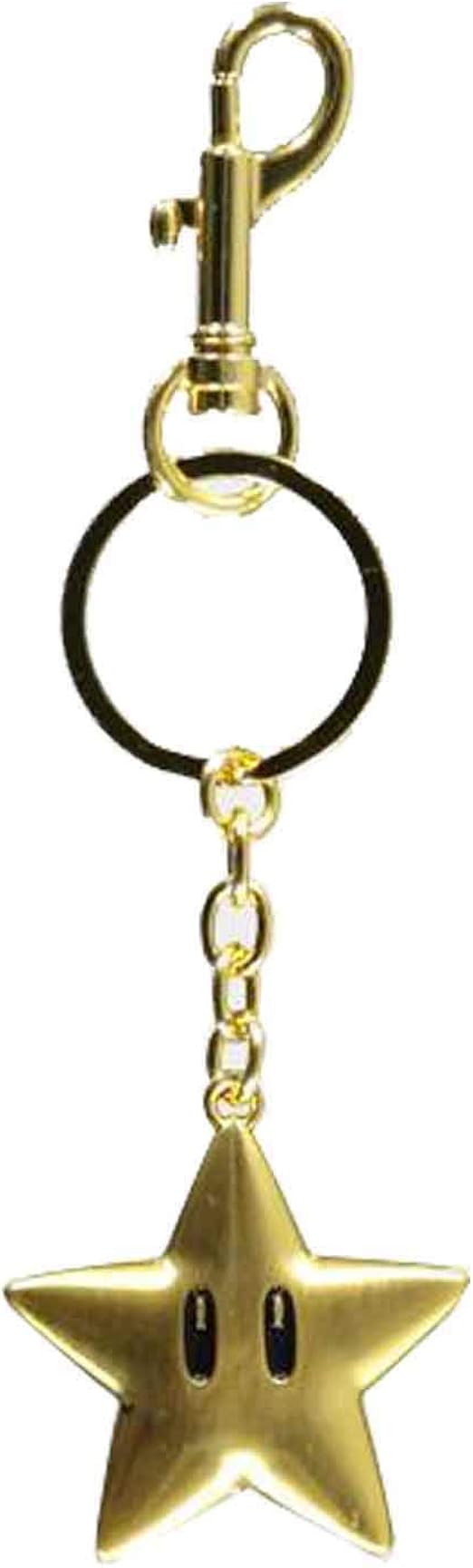 Nintendo - Super Mario Star Metal Keychain: Amazon.co.uk: Clothing
