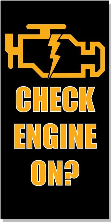 Amazon.com : Check Engine Light On? Style 2 DECAL STICKER Retail Store ...