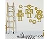 Amazon.com: Robots Wall Decal for Boys - Vinyl Sticker for Children's ...