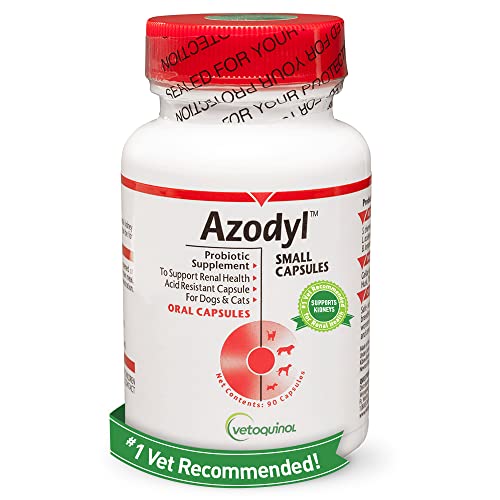 Vetoquinol Azodyl Kidney Health Supplement for Dogs & Cats, 90ct ...