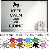 Keep Calm and Go Riding Horse Wall Sticker Wall Decal Wall Art Vinyl ...