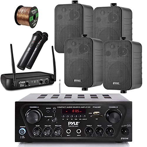 Buy Pyle Wireless Bluetooth Stereo Receiver Amplifier Dual Channel VHF 