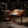 MEEDEN Extra Large Wood Drafting Table, Artist Drawing Table with ...
