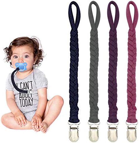 Pacifier Clips for Boys and Girls - Braided Binky Clips - Handmade ...