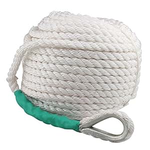 Amazon.com : Bang4buck Three Strand Nylon Anchor Rope 1/2 inch 200 Feet ...