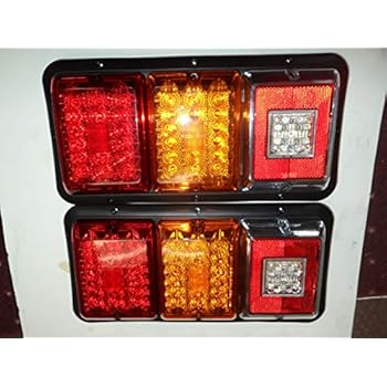 Amazon.com: TWO BARGMAN UPGRADE ALL LED Camper, RV, Trailer Tail Light ...