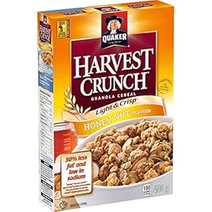 Amazon.com: Quaker Harvest Crunch Light and Crisp Honey Nut 470g ...