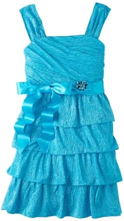 Amazon.com: My Michelle Big Girls' Multi Tier Dress, Blue, 8: Special ...