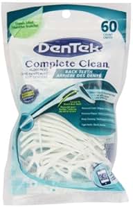 DenTek Complete Clean Back Teeth Floss Picks 60-Count: Amazon.ca: Beauty