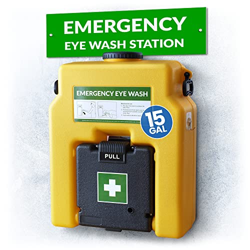 MAASTERS 15gal Portable Eye Wash Station, Wall Mount Eyewash Station ...