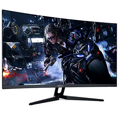 GTEK 27-Inch Curved Frameless Gaming Monitor, Bezel-Less Display ...