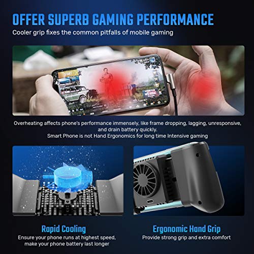 Mobile Game Controller + Active Cooling Fan Phone Radiator Grip ...