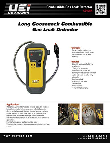 UEi Test Instruments CD100A Combustible Gas Leak Detector | Pricepulse