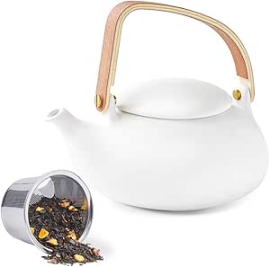 Amazon.com | ZENS Teapot with Infuser,Matte Ceramic Japanese Tea Pot ...