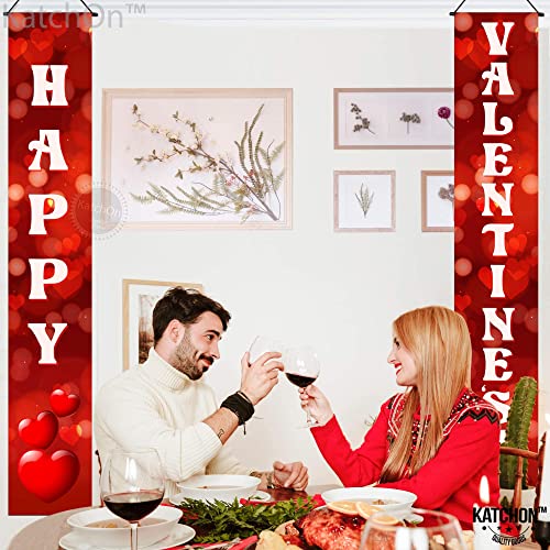 Big, Red Heart Valentines Day Banner - 72x12 Inch | Happy Valentines ...