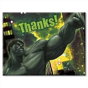 Amazon.com : The Incredible Hulk Thank You Notes w/ Envelopes (8ct ...