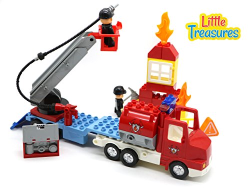 Buy Emergency Fire Rescue Snap Together Building Brick Fire truck Play ...