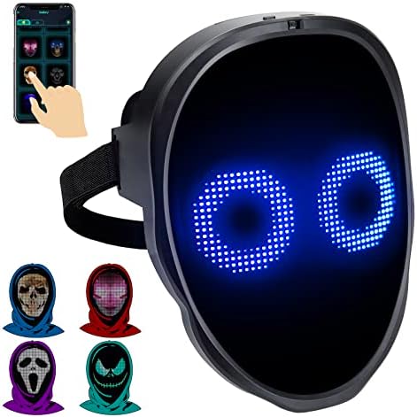 AINSKO LED Mask With Face Transforming- APP Controlled & Programmable ...