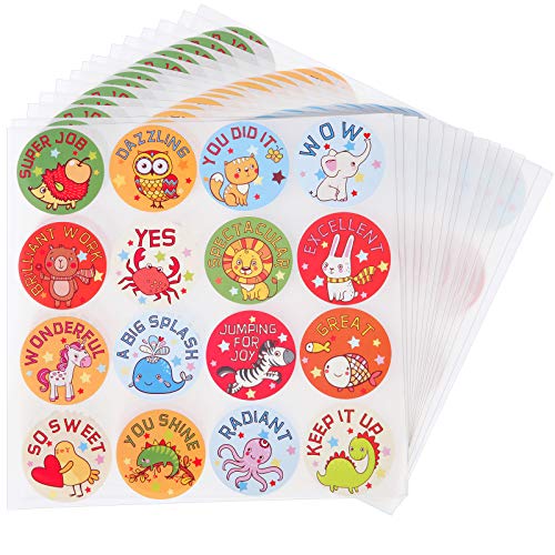 240 Pieces Animal Reward Stickers 1.5 Inches Classroom Motivational ...