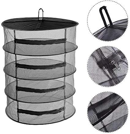 LuuBoes Drying Net Foldable Black Drying Net 6 Layers Hanging Dry ...