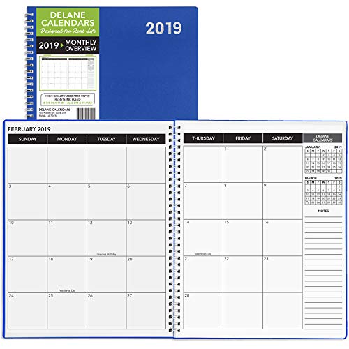 Daily Monthly Planner 2019 Calendar Appointment Book Blue Cover 8 5 X Daily Monthly Planner 2019 Calendar Appointment Book Blue Cover 8 5 X