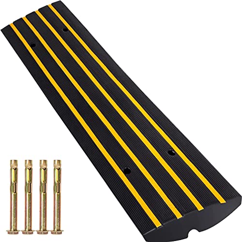 VEVOR 2 Pack Curb Ramp,Rubber Driveway Ramps, Heavy Duty Threshold Ramp ...