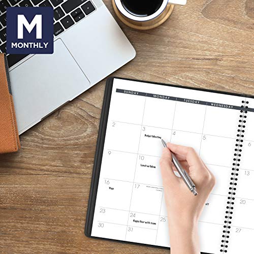 2022 Monthly Planner by AT-A-GLANCE, 9" x 11", Large, 15 Months, Black ...