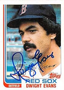 Dwight Evans autographed baseball card (Boston Red Sox) 1982 Topps #355 ...