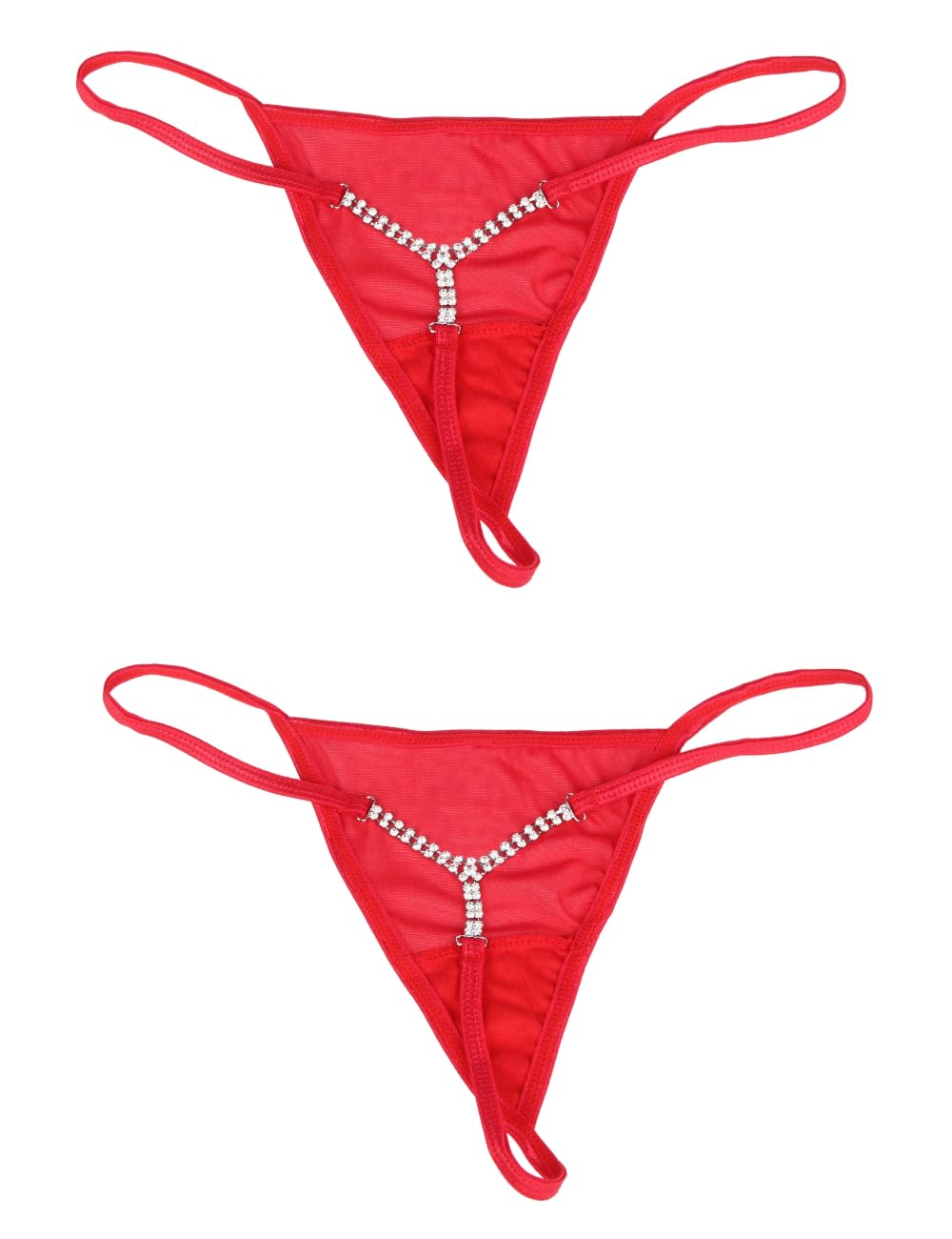 comeondear G-String Thongs for Women Rhinestone G String Thong Shine ...