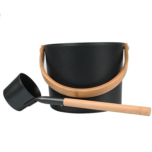Sauna Bucket and Ladle Luxurious Finnish Sauna Aluminum Bucket with ...