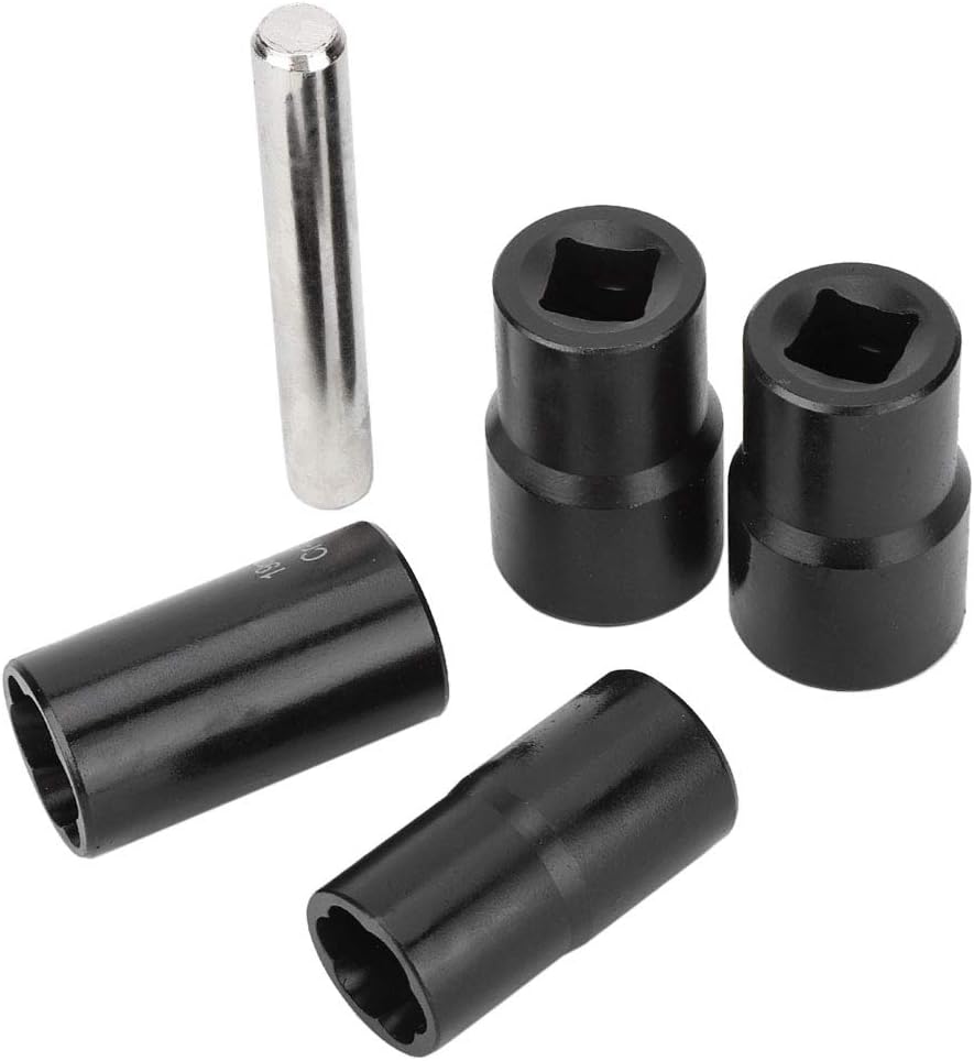 Nut Bolt Extractor, 5Pcs Twist Socket Set Locking Wheel Nut Bolt Stud ...