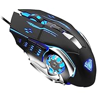 Amazon.com: AULA S20 Gaming Mouse, Wired USB Computer Mouse with RGB ...