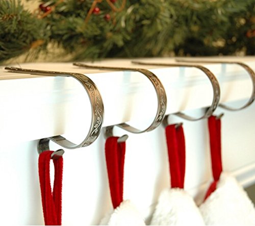 Beautiful Brass Holly CHRISTMAS XMAS Mantel Mantle clips design ...