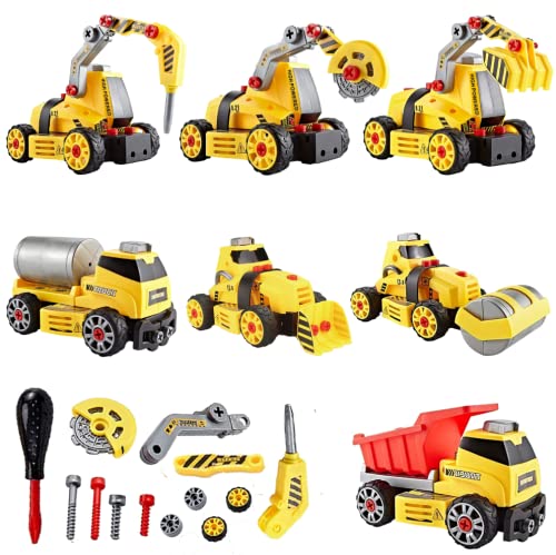 7 in 1 Take Apart Truck, kids construction Toys, STEM Track Toy ...