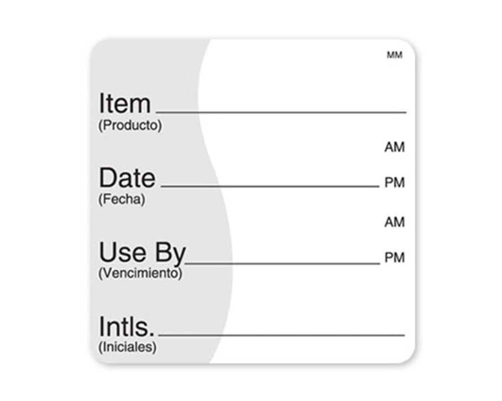 DayMark 51mm x 51mm Removable Item Date Use By Label, 500 labels per roll, Catering Food Storage ...