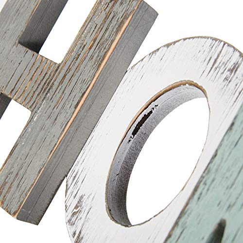 Liry Products Rustic Wood Block Home Sign Cutout Word Letters ...