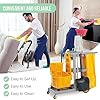 Janitorial Utility Cart - Multifunctional 3-Tier Cleaning Cart for ...