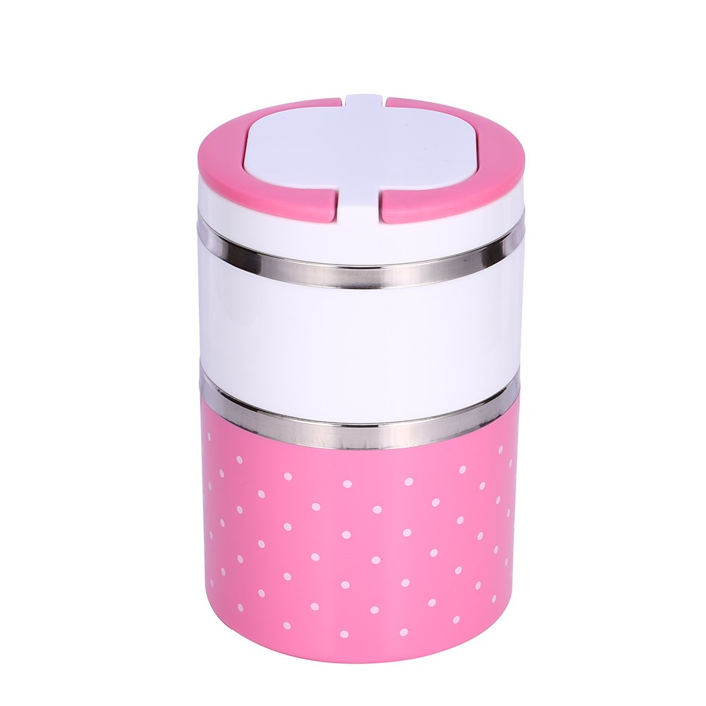 Yosoo Portable Cute Stainless Steel Insulation Lunch Bento Box Food ...