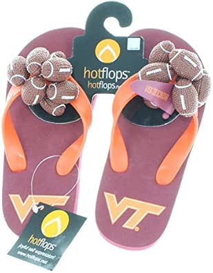 Amazon.com : HotFlops New! NCAA Virginia Tech Hokies Kids Football Flip ...