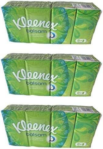 Kleenex Balsam Multipack Tissues 8 Pocket Packets of 9 Sheets Each ...