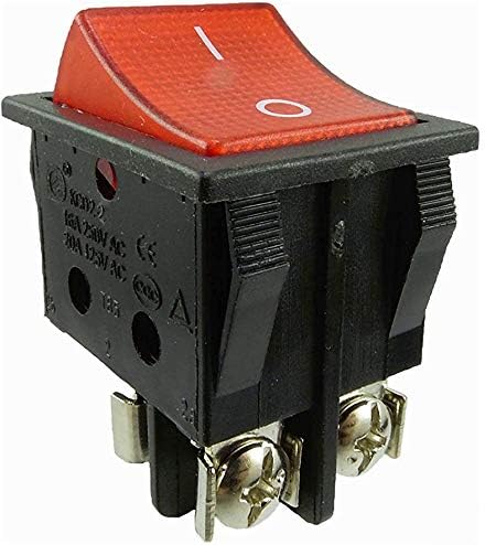 Einbau Wippschalter mit schraubkontakten, Geräteschalter, 2 polig (4pin ...