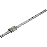 uxcell MGN12 300mm Linear Guide Rail with MGN12H Sliding Carriage Block Bearing Steel and ...