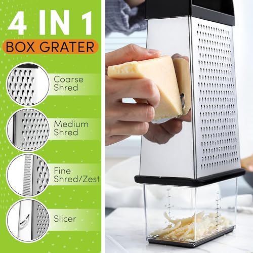 Spring Chef Professional Cheese Grater With Storage Container ...