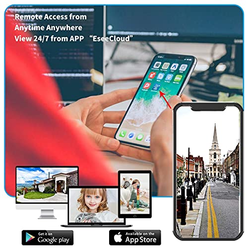 (90 Days Storage & Dual Antennas for WiFi Enhanced) AI Human Detected 2K 3.0MP Wireless Security ...