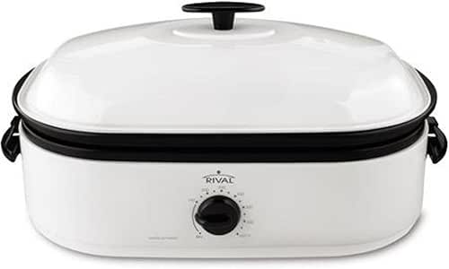 Amazon.com: Rival 16-Quart Roaster Oven CKRVRS16-W White: Electric ...