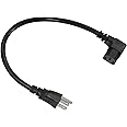 Amazon.com: 1FT Right Angle Computer Power Cord - NEMA 5-15 Plug to IEC ...