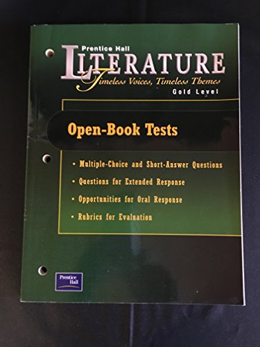 Prentice Hall Literature: Open-Book Tests- Timeless Voices, Timeless ...