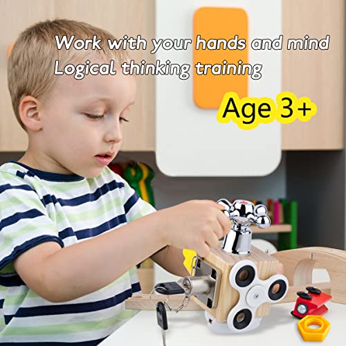 LFDecor 7-in-1 Montessori Lock Box Toy, Fidget Busy Cube for Children ...